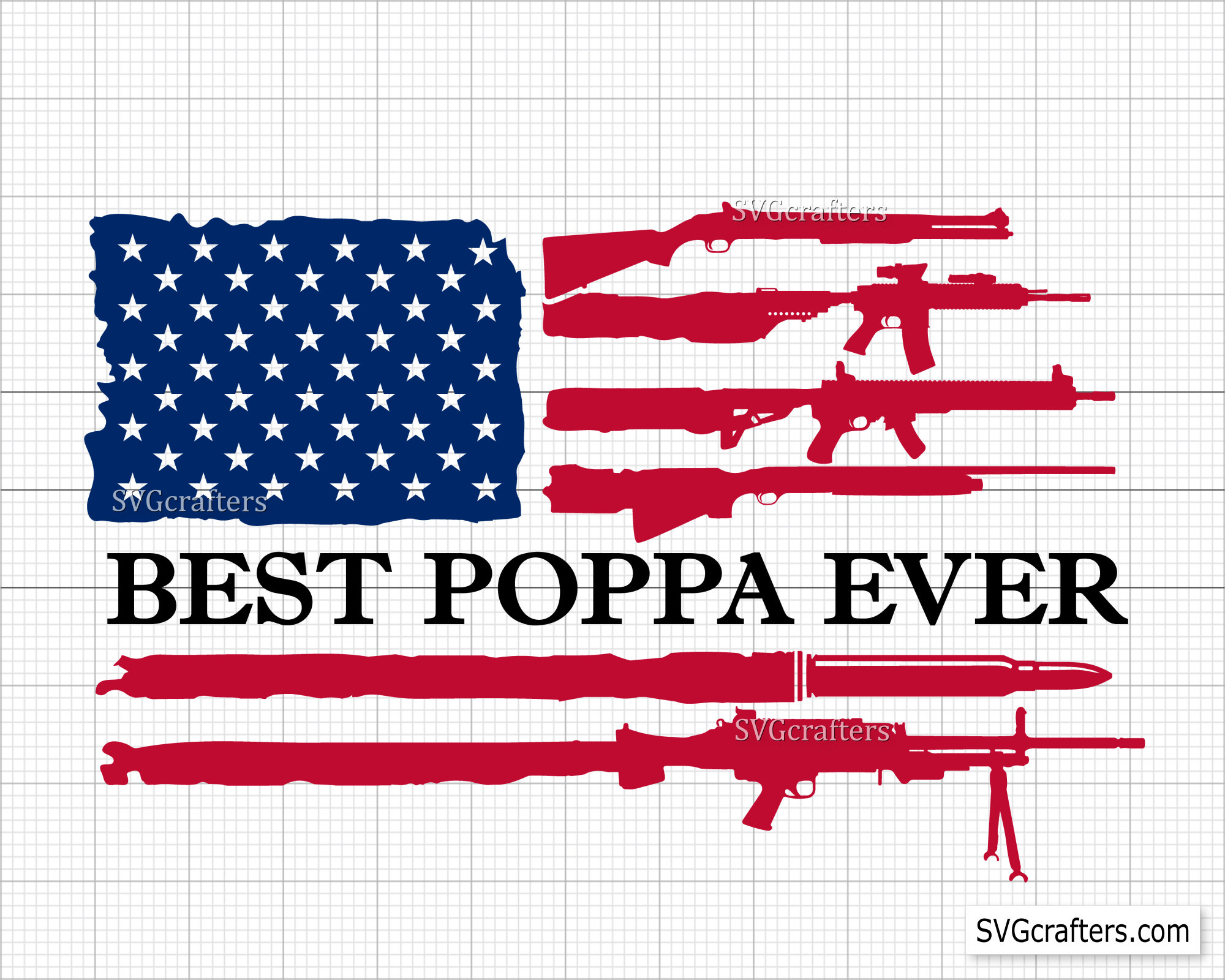 Best Poppa Ever SVG, Fathers Day Svg, Poppa Svg, Fourth of July Svg ...