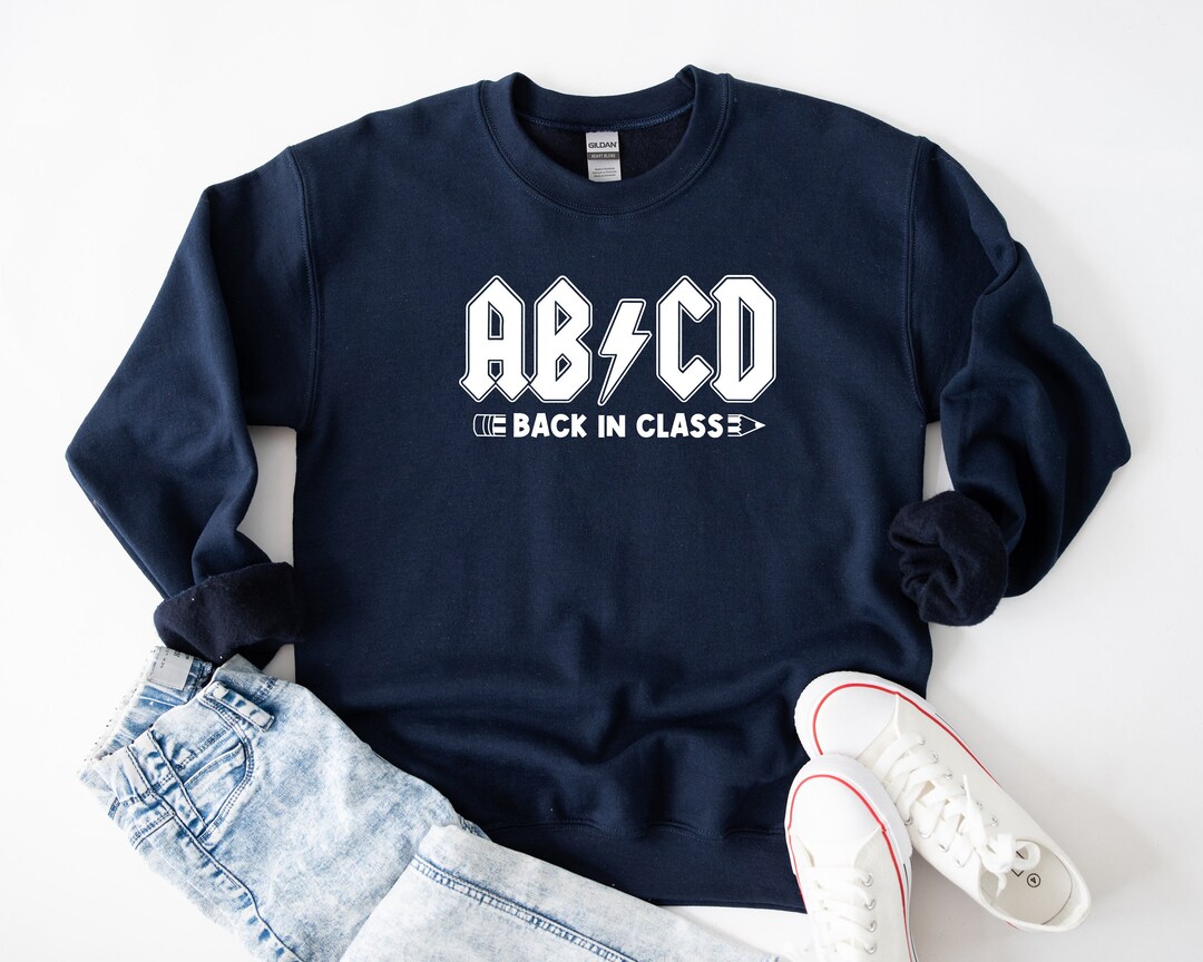 ABCD Back in Class Sweatshirt Back to School Hoodie Teacher - Etsy
