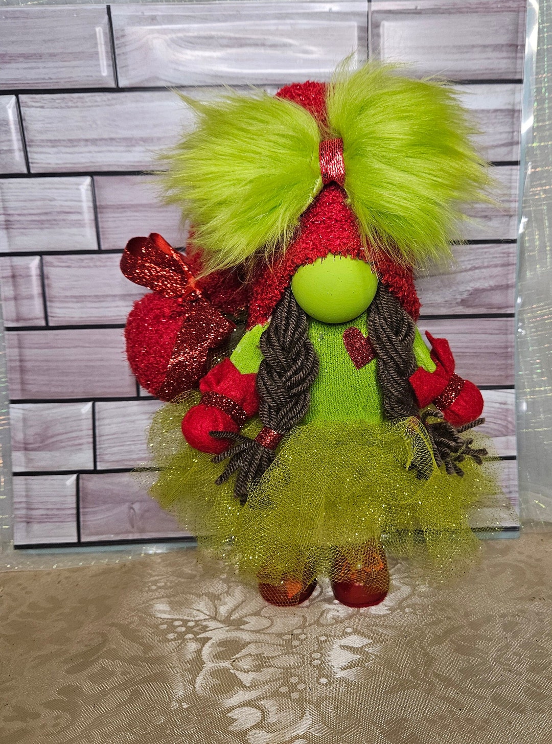 Grinch Gnome, Grinch Shadow Box, Tomte Gnome, Tiered Tray Gnome ...