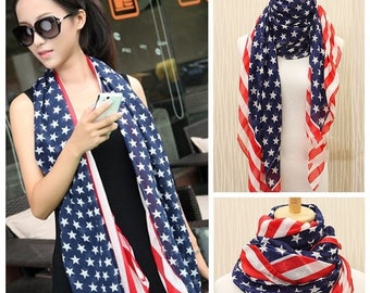 American Flag Scarf - Etsy