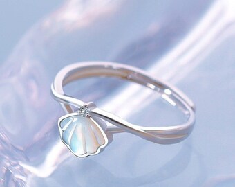 Silver Shell Ring - Etsy