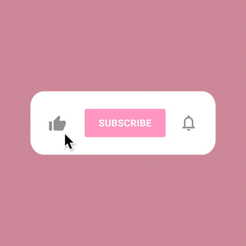 Animated Youtube Subscribe Button Overlay for Intro Videos - Etsy