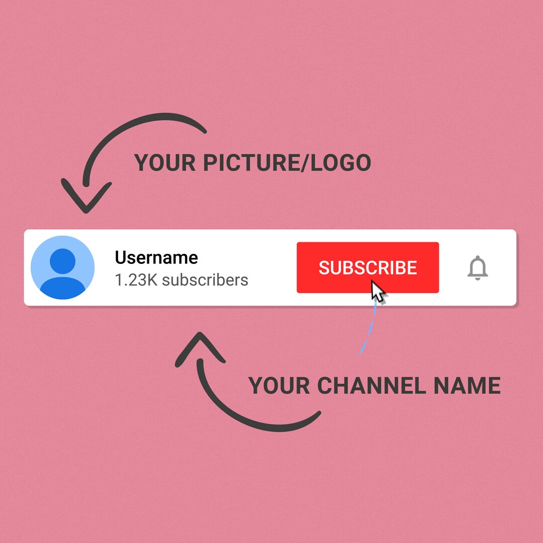 Custom Animated Youtube Subscribe Button Overlay for Intro Videos - Etsy