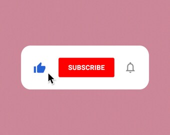 Animated Youtube Subscribe Button Overlay for Intro Videos | Etsy