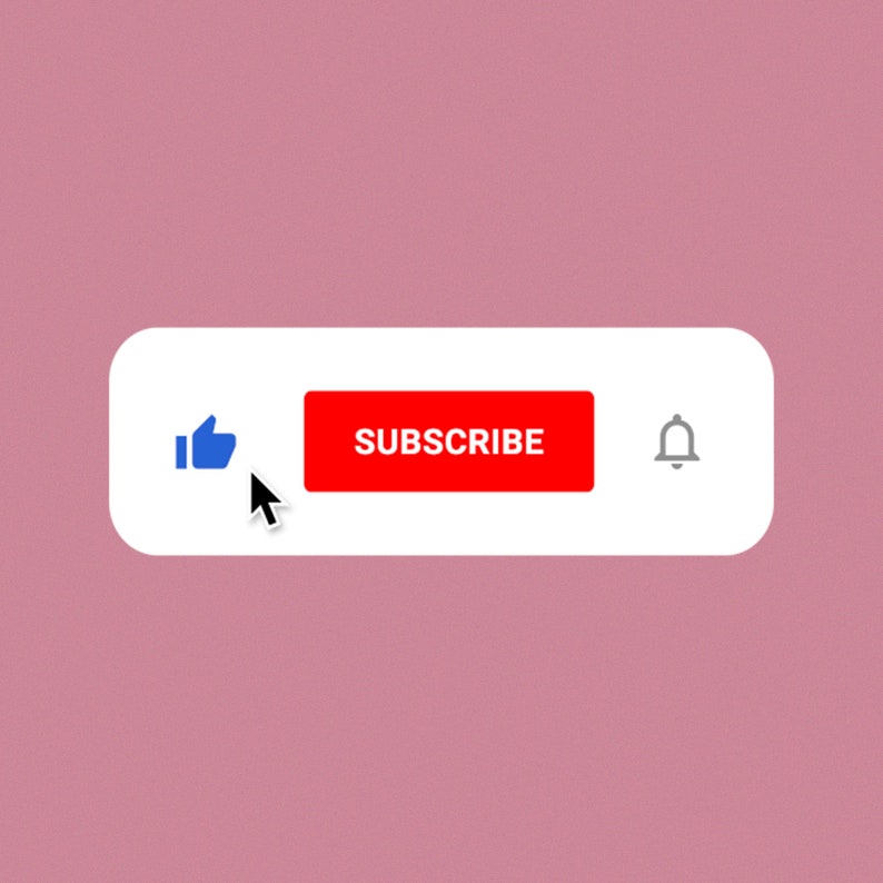 Animated Youtube Subscribe Button Overlay for Intro Videos Digital ...