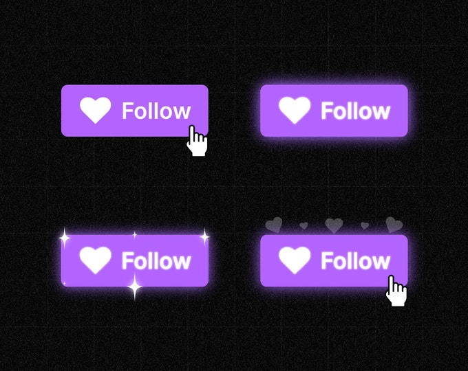 Animated Twitch Fire Follow Pop-up Overlay, Scalable, Easy to Implement ...