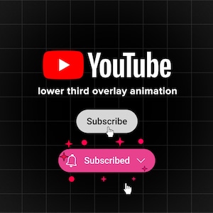 Animated Youtube Subscribe Button Overlay for Video Intros 2024 Version ...