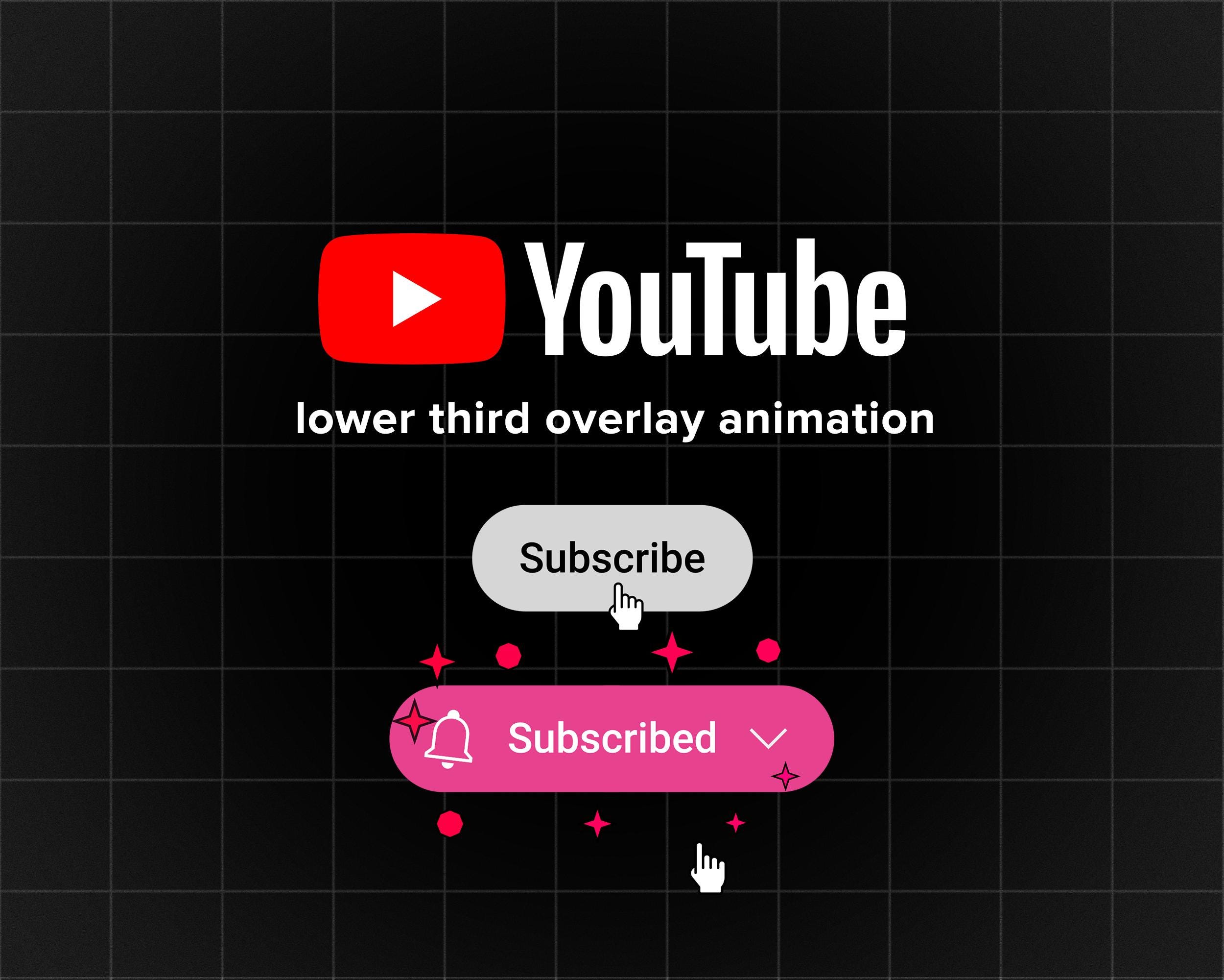Animated Youtube Subscribe Button Overlay for Video Intros 2024 Version ...