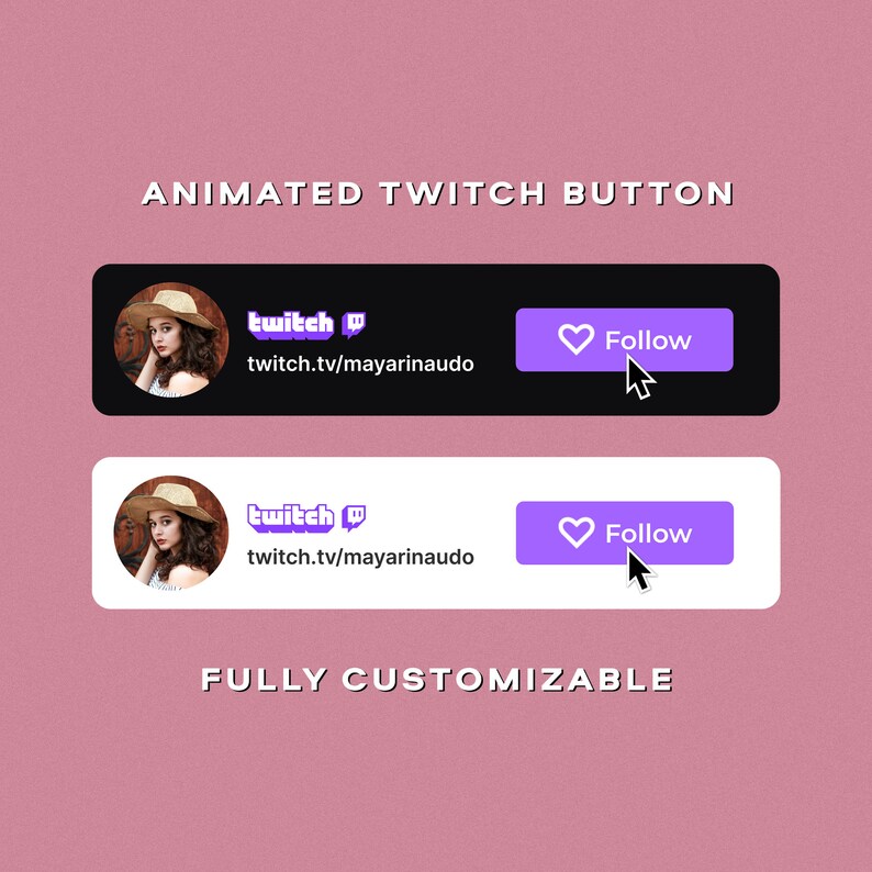 Custom Animated Twitch Follow Button Overlay for Intro Videos - Etsy Custom Animated Twitch Follow Button Overlay for Intro Videos - Etsy