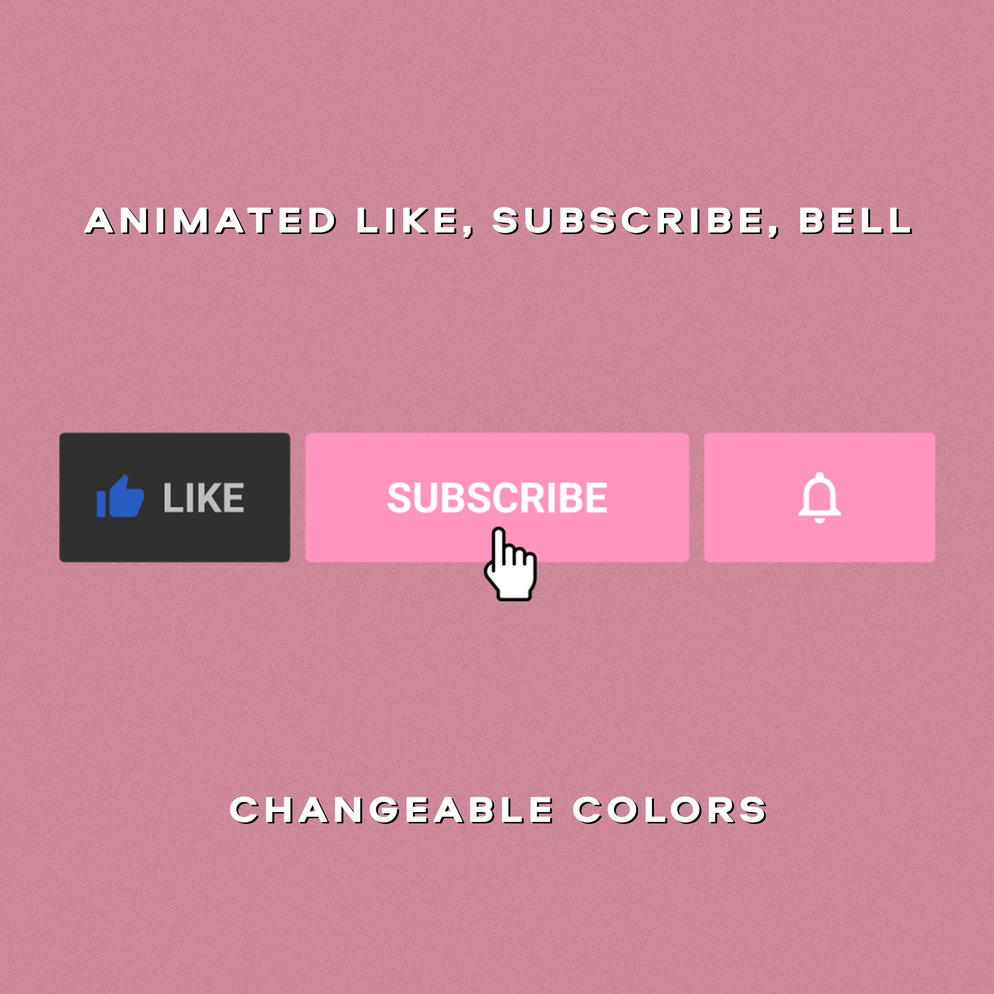 Animated Youtube Subscribe Button Overlay for Intro Videos - Etsy