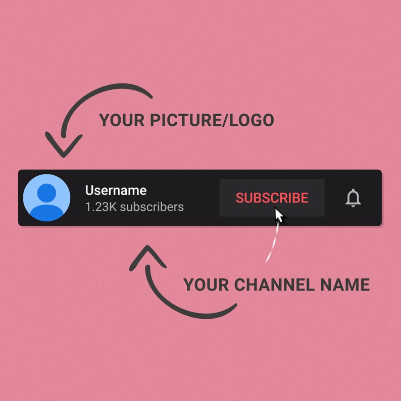 Custom Animated Youtube Subscribe Button Overlay for Intro Videos - Etsy