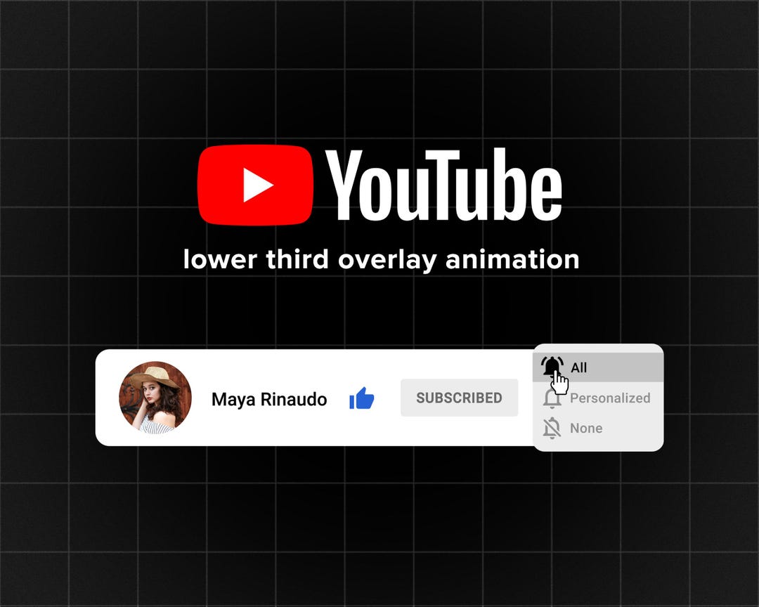Custom Animated Youtube Subscribe Button Overlay for Intro Videos With ...