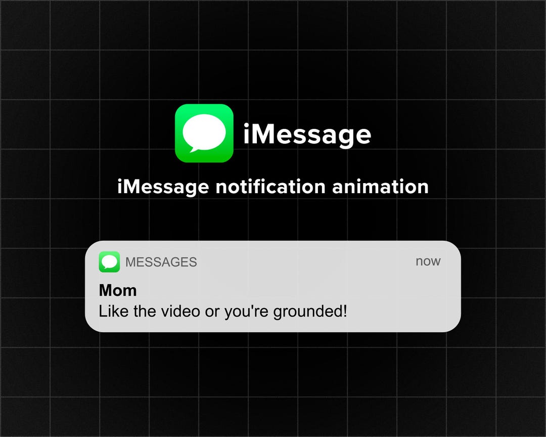 Custom Animated Imessage Notification Button Overlay for Intro Videos ...
