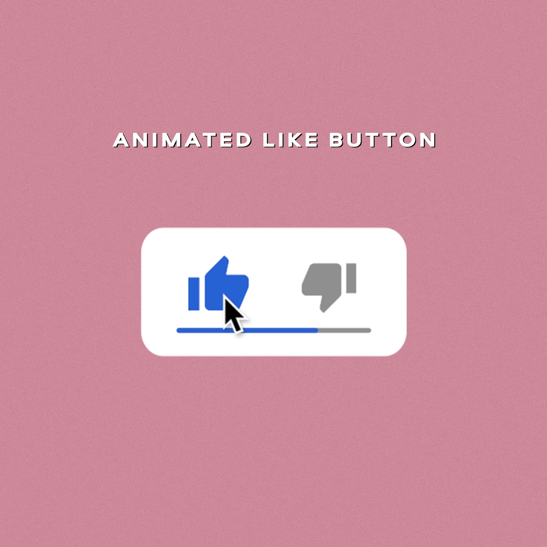 Animated Like Button for Youtube Videos Digital Download With Dislike ...