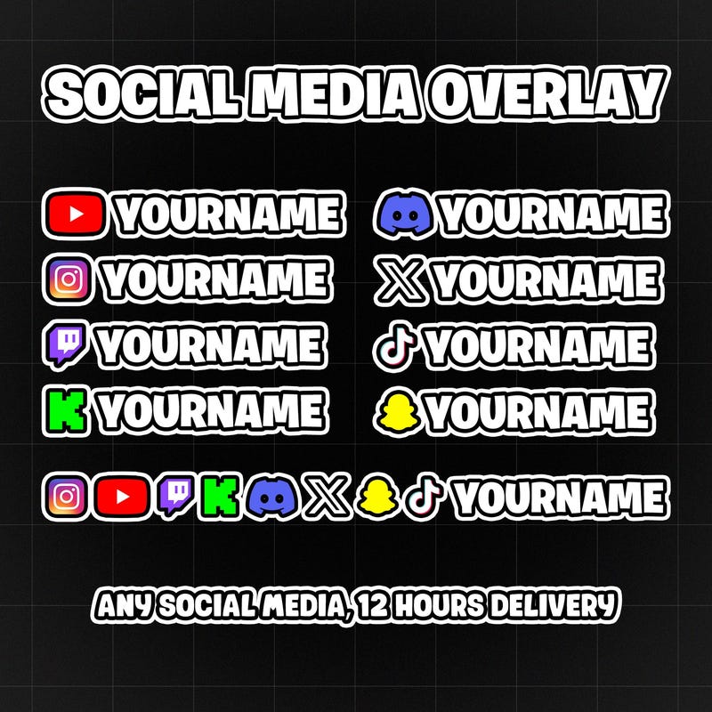 Twitch Name Templates - Etsy