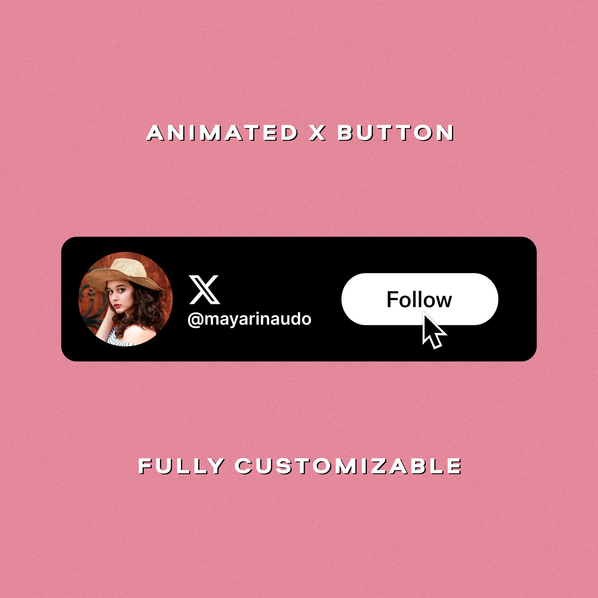 Custom Animated X Follow Button Overlay for Intro Videos - Etsy
