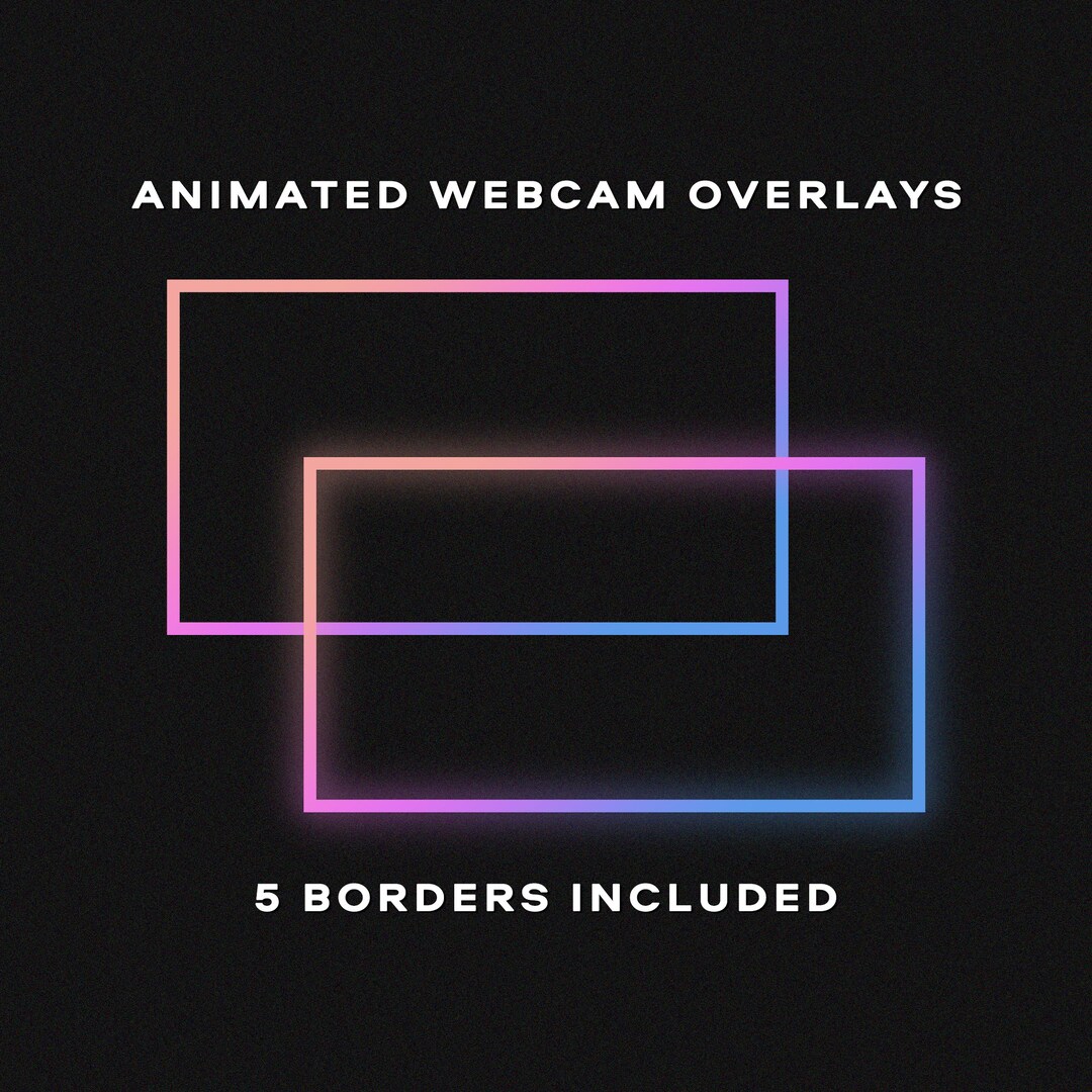 Twitch Animated Webcam Border Gradient Camera Overlay for Streaming ...