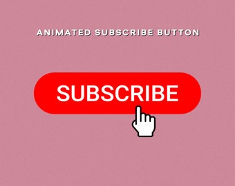 Animated Youtube Subscribe Button Overlay for Intro Videos - Etsy