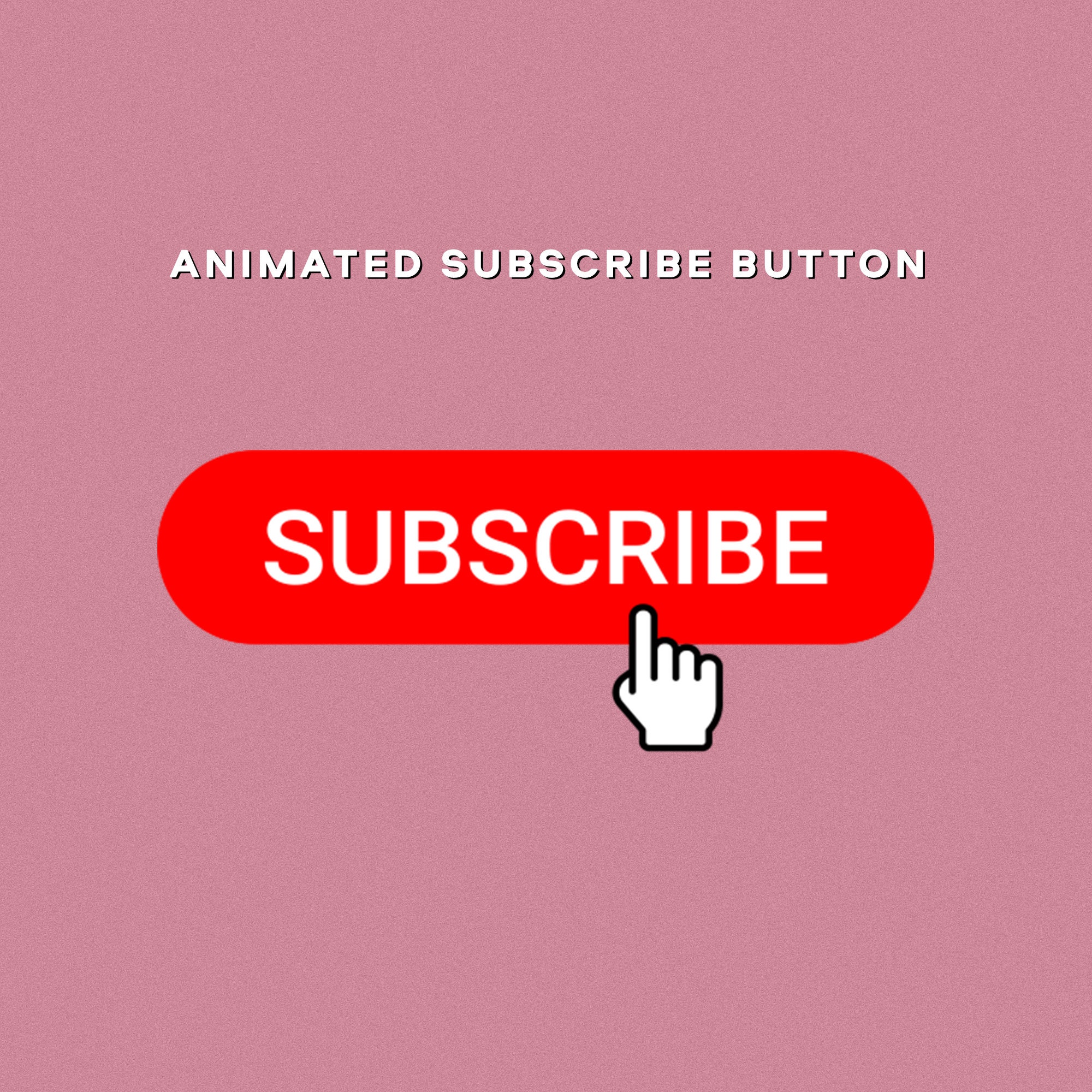 Animated Youtube Subscribe Button Overlay for Intro Videos - Etsy