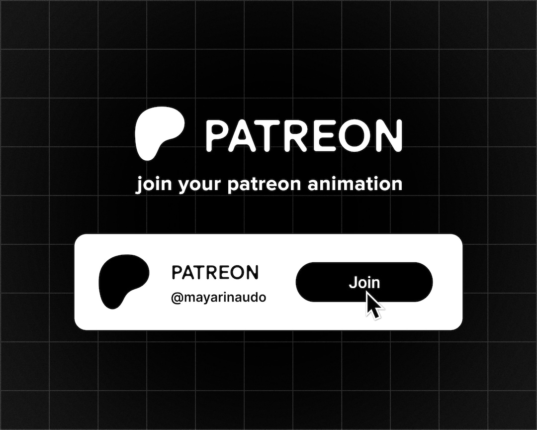 Custom Animated Patreon Join Button Overlay for Intro Videos - Etsy
