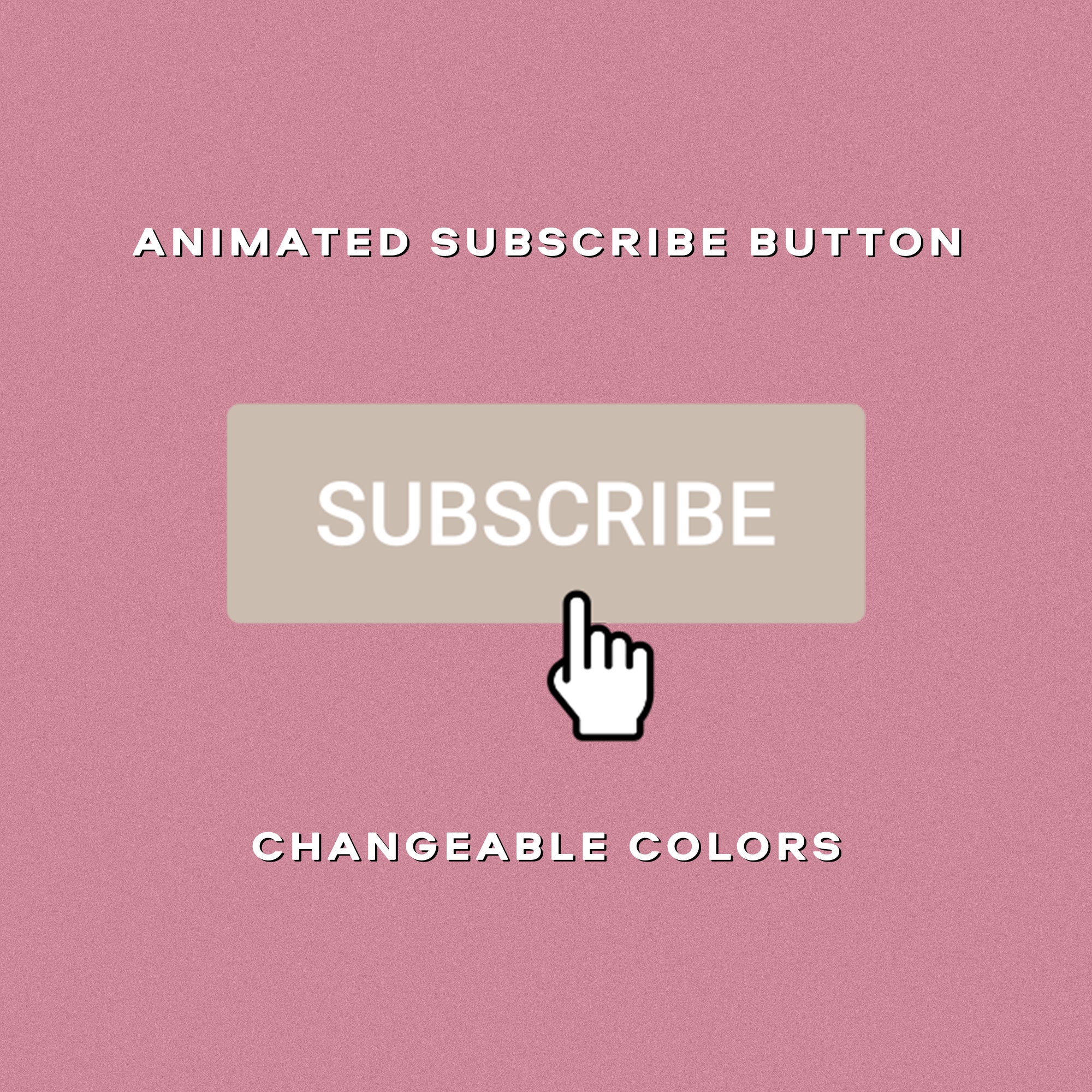 Animated Youtube Subscribe Button Overlay for Intro Videos - Etsy