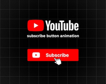 Animated Youtube Subscribe Button Overlay for Intro Videos Digital Download - Etsy