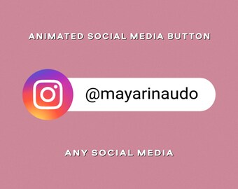 Animated Instagram Button Overlay for Youtube Intro Videos V3 | Etsy