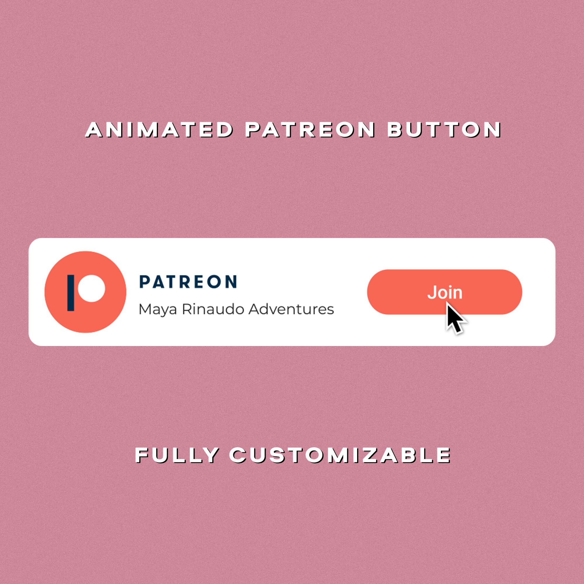 Custom Animated Patreon Join Button Overlay for Intro Videos - Etsy ...