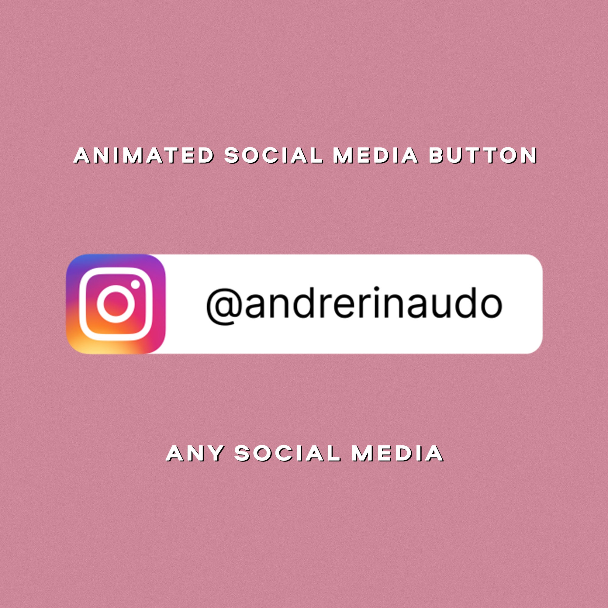 Animated Instagram Button Overlay for Youtube Intro Videos V3 - Etsy