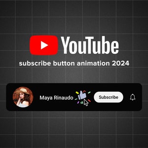 Personalized Animated Youtube Subscribe Button Overlay for Video Intros ...