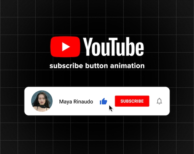 Animated Youtube Subscribe Button Overlay for Intro Videos Digital ...