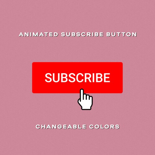 Animated Youtube Subscribe Button Overlay for Intro Videos - Etsy