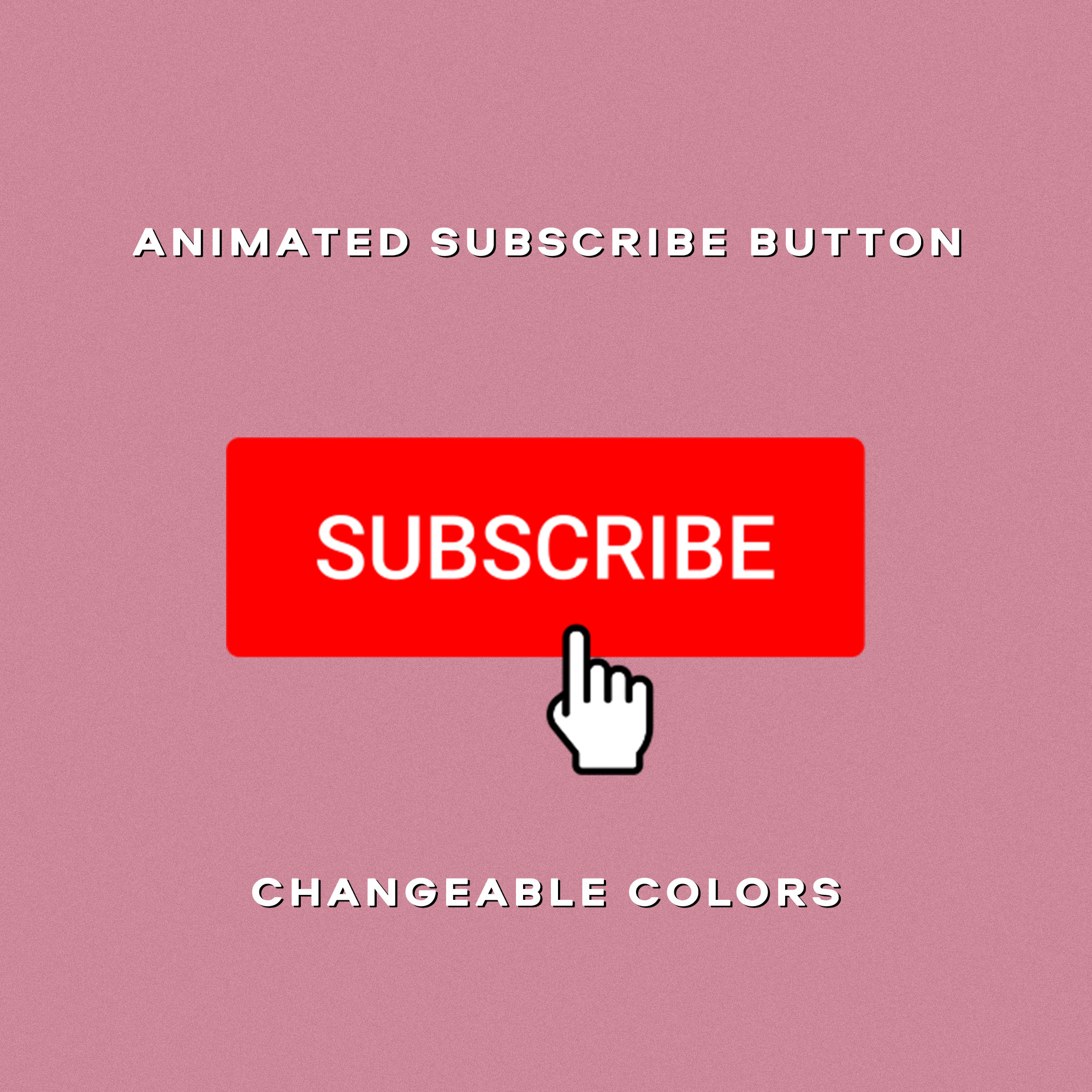Animated Youtube Subscribe Button Overlay for Intro Videos - Etsy