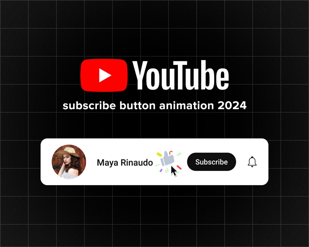 Personalized Animated Youtube Subscribe Button Overlay for Video Intros ...