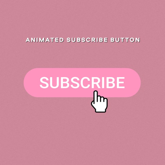 Animated Youtube Subscribe Button Overlay for Intro Videos - Etsy