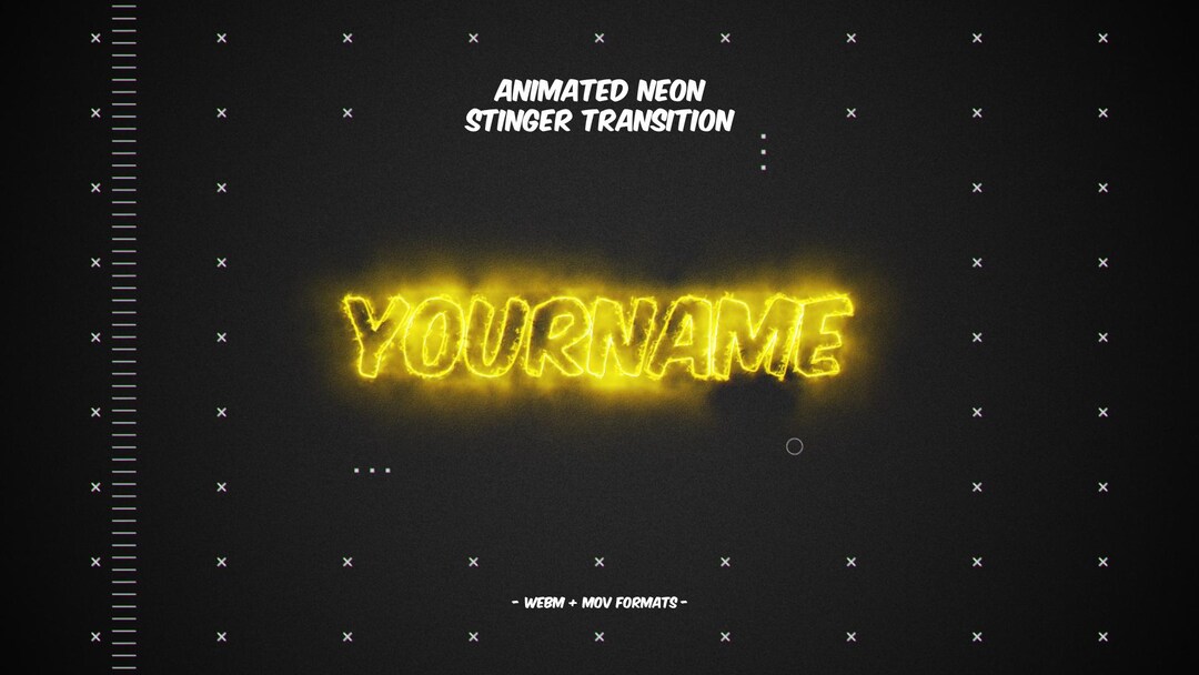 Animated Stinger Transition for OBS Personalized Custom Neon Lightning ...