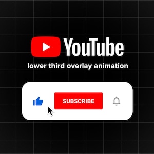 Animated Youtube Subscribe Button Overlay for Intro Videos Digital ...
