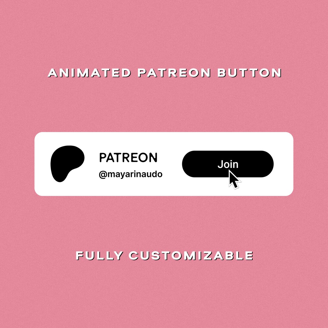 Custom Animated Patreon Join Button Overlay for Intro Videos - Etsy