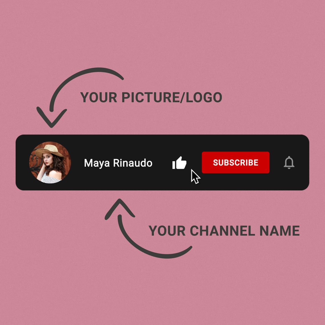 Custom Animated Youtube Subscribe Button Overlay for Intro - Etsy
