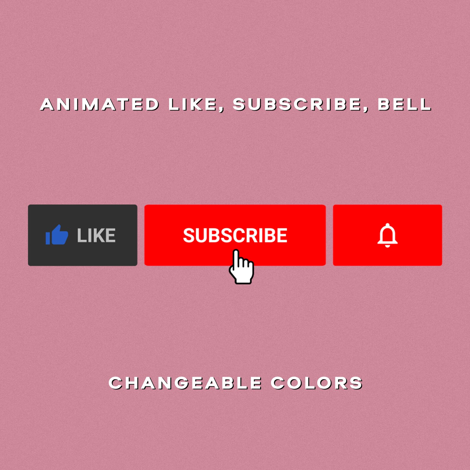Animated Youtube Subscribe Button Overlay for Intro Videos - Etsy