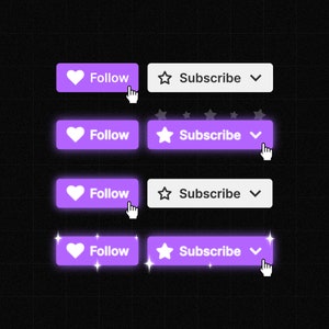 Animated Twitch Button Overlay for Youtube Intro Videos V2 - Etsy