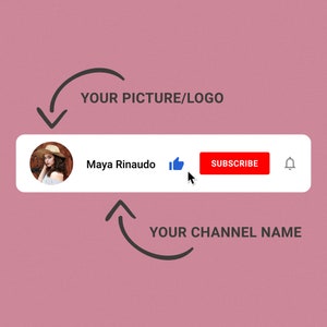 Custom Animated Youtube Subscribe Button Overlay for Intro - Etsy UK