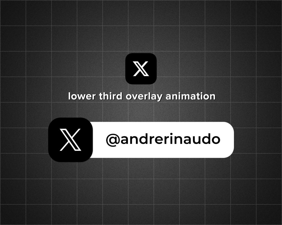 Custom Animated Twitter Button Overlay for Youtube Intro Videos Vlog - Etsy