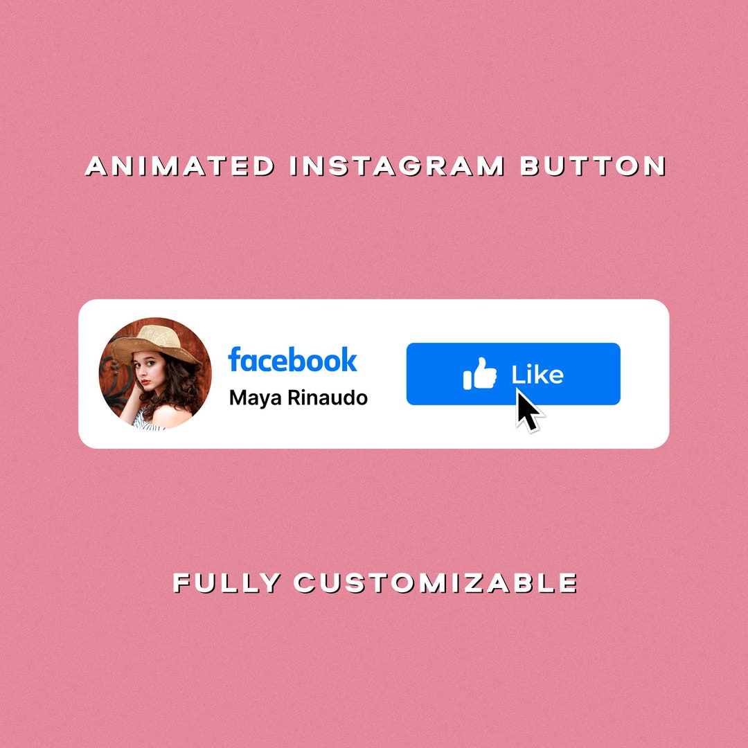 Custom Animated Facebook Follow Button Overlay for Intro Videos - Etsy