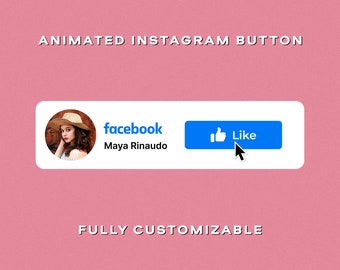 Personalized Custom Animated Instagram Follow Button Overlay for ...