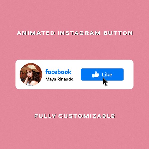 Custom Animated Instagram Follow Button Overlay for Intro - Etsy