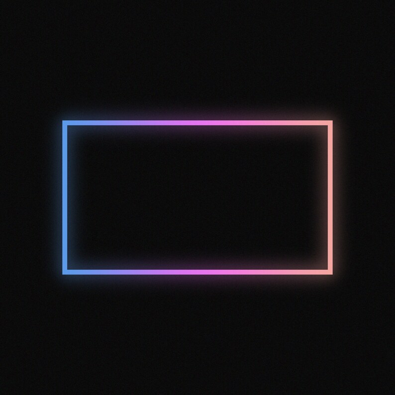 Twitch Animated Webcam Border Gradient Camera Overlay for Streaming ...