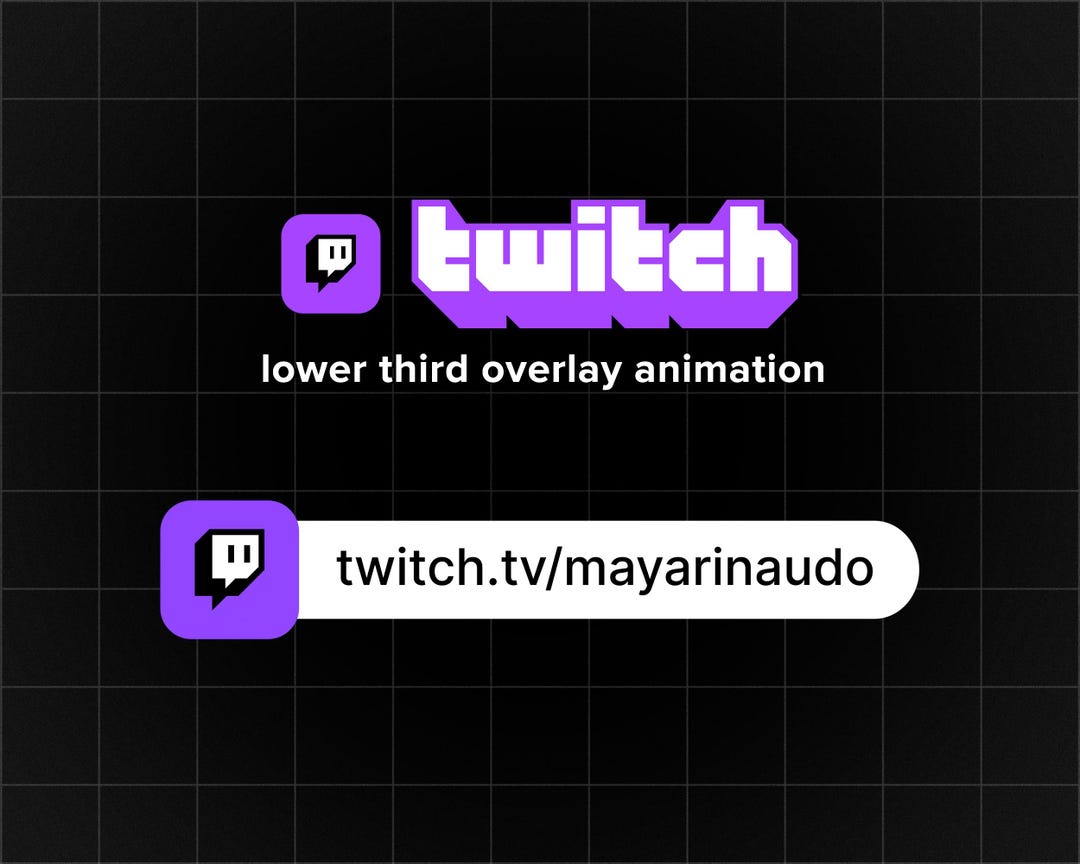 Custom Animated Twitch Button Overlay for Youtube Intro Videos - Etsy