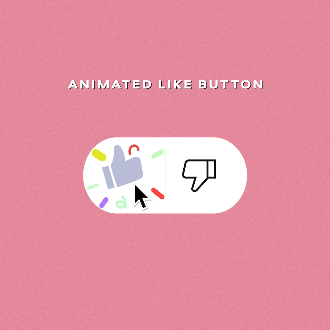 Animated Like Button for Youtube Videos Digital Download With Dislike ...