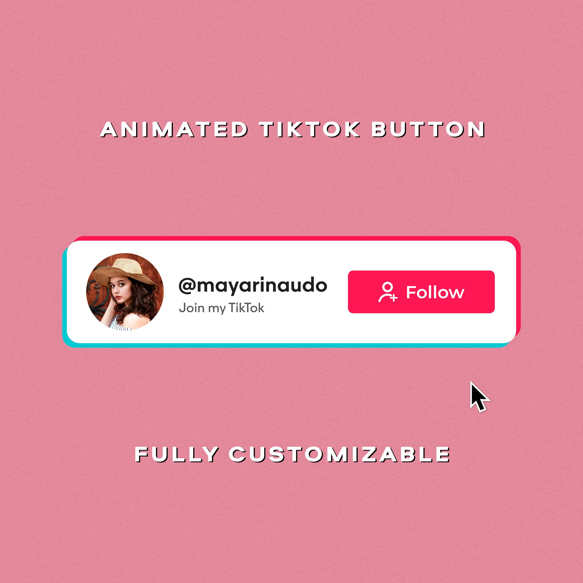 Custom Animated Tiktok Follow Button Overlay for Intro Videos - Etsy